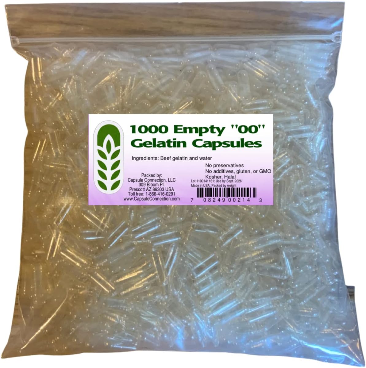 Amazon.com : Capsule Connection USA-Made 1000 Bulk Wholesale Empty ...