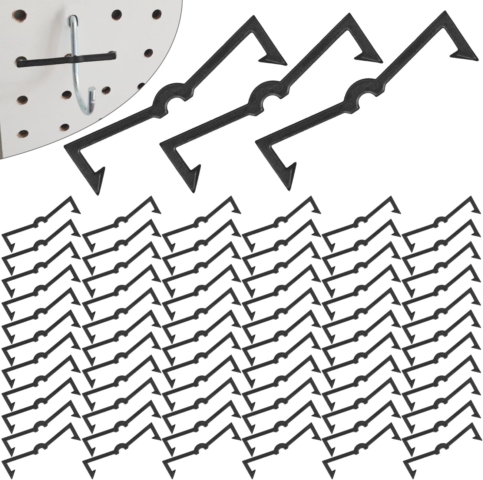 Amazon.com: Mudder Pegboard Hooks Plastic Peg Locks Pegboard Hook ...