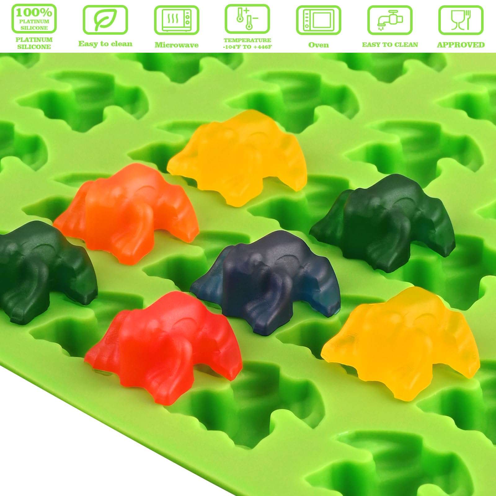 Snapklik.com : Sakolla Mini Frog Candy Molds, 100 Cavities Silicone ...