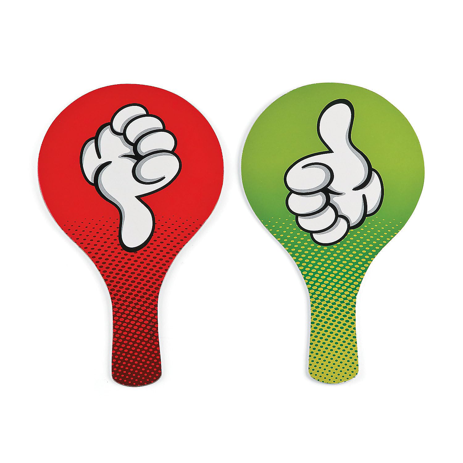 Amazon.com: Fun Express Thumbs Up Thumbs Down Paddles - 24 Durable ...