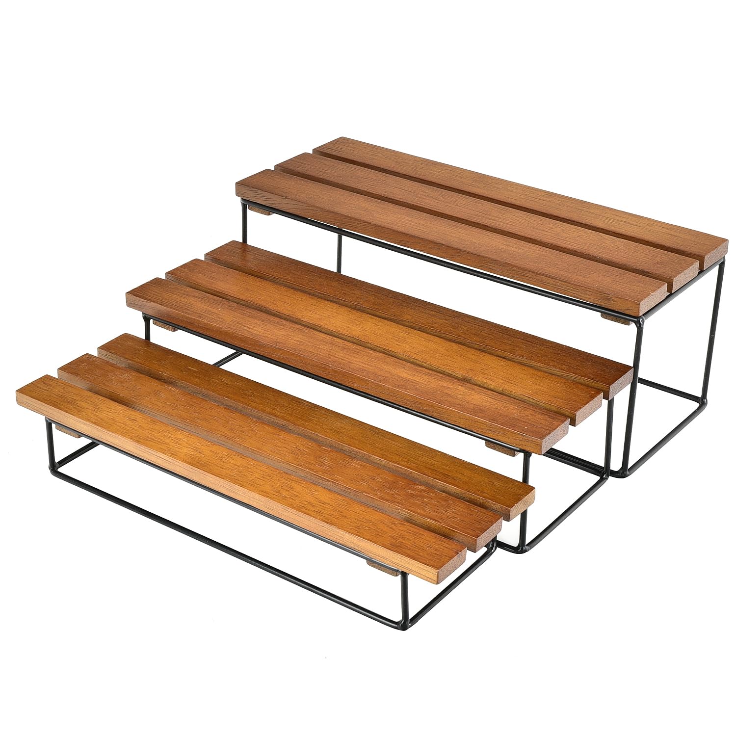 Amazon.com: Hardware Haus Walnut Wood Wooden Cupcake Stand 3-Tier ...