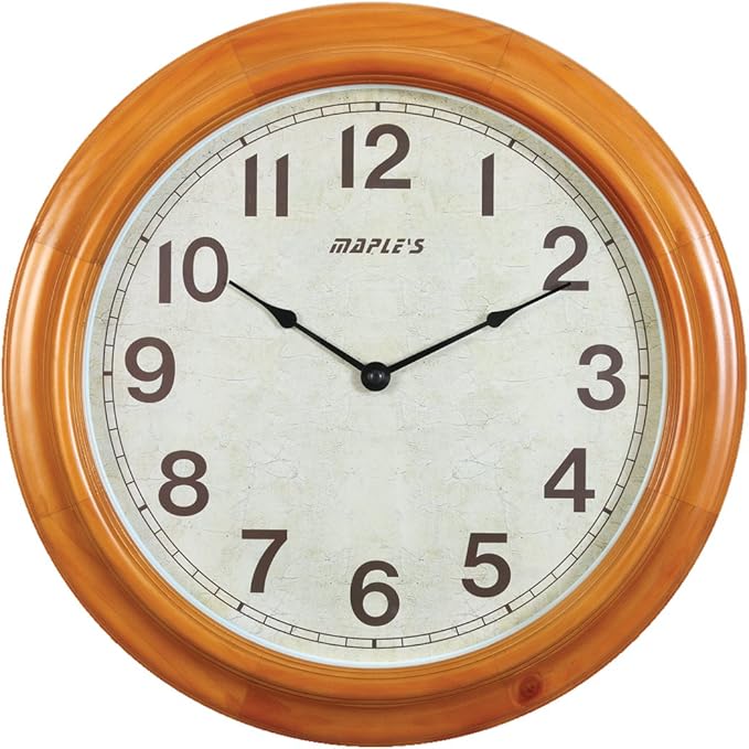 Amazon.com: Maple's 16-Inch Wooden Round Wall Clock : Home & Kitchen
