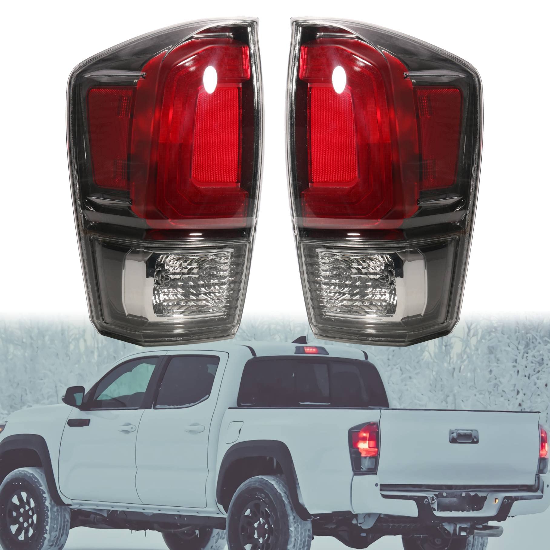 Black Bezel Tail Light Assembly, for Toyota Tacoma TRD Pro Pickup 2016 ...