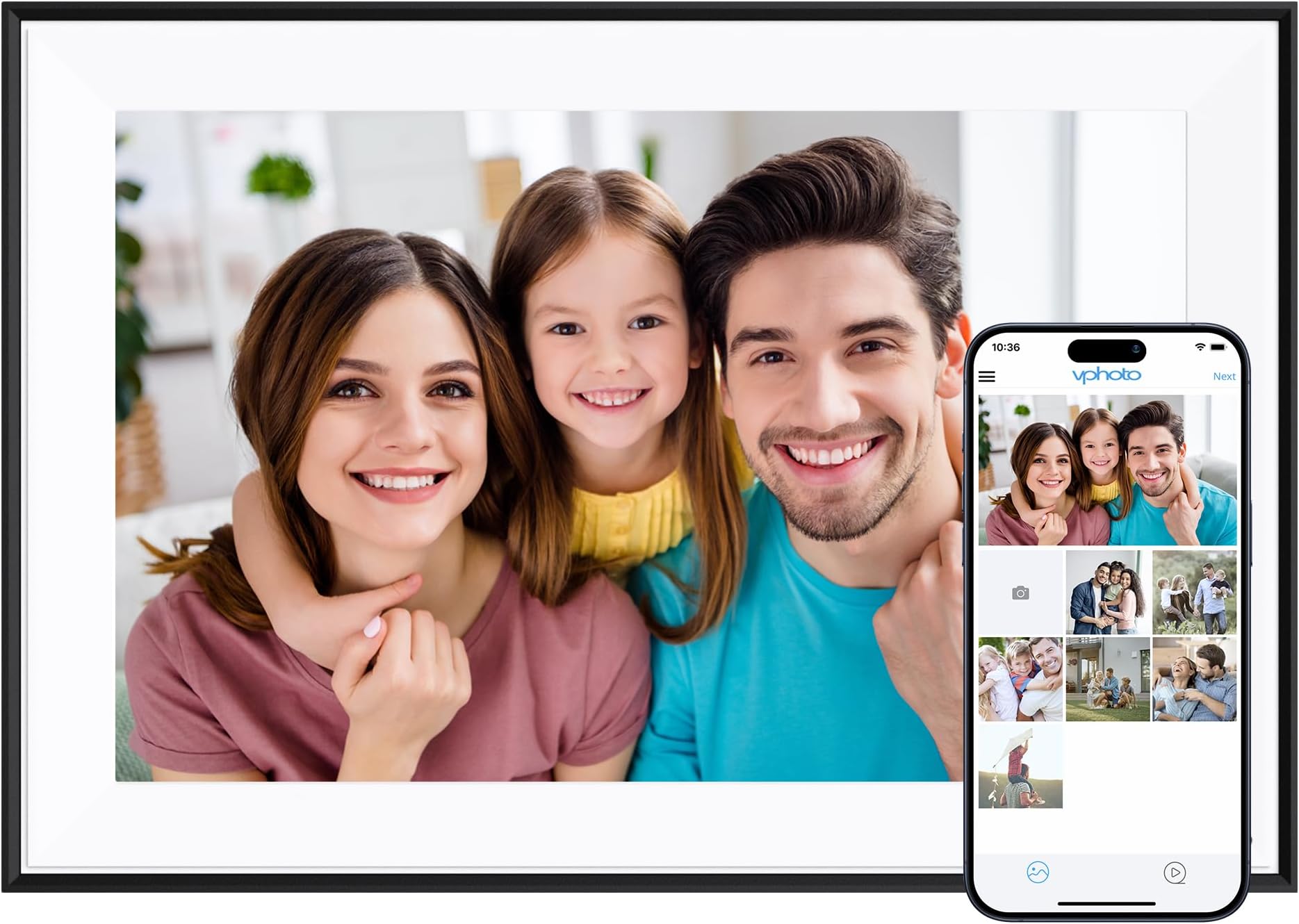 Amazon.com : Dragon Touch Large Digital Picture Frame 21.5 inch Black ...