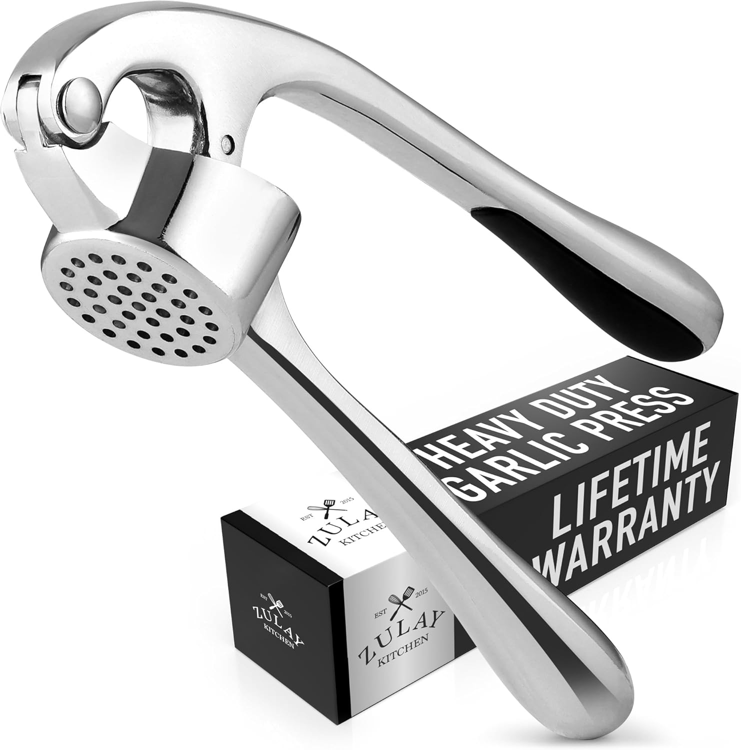 Amazon.com: Zulay Kitchen Premium Garlic Press - Durable Garlic Masher ...