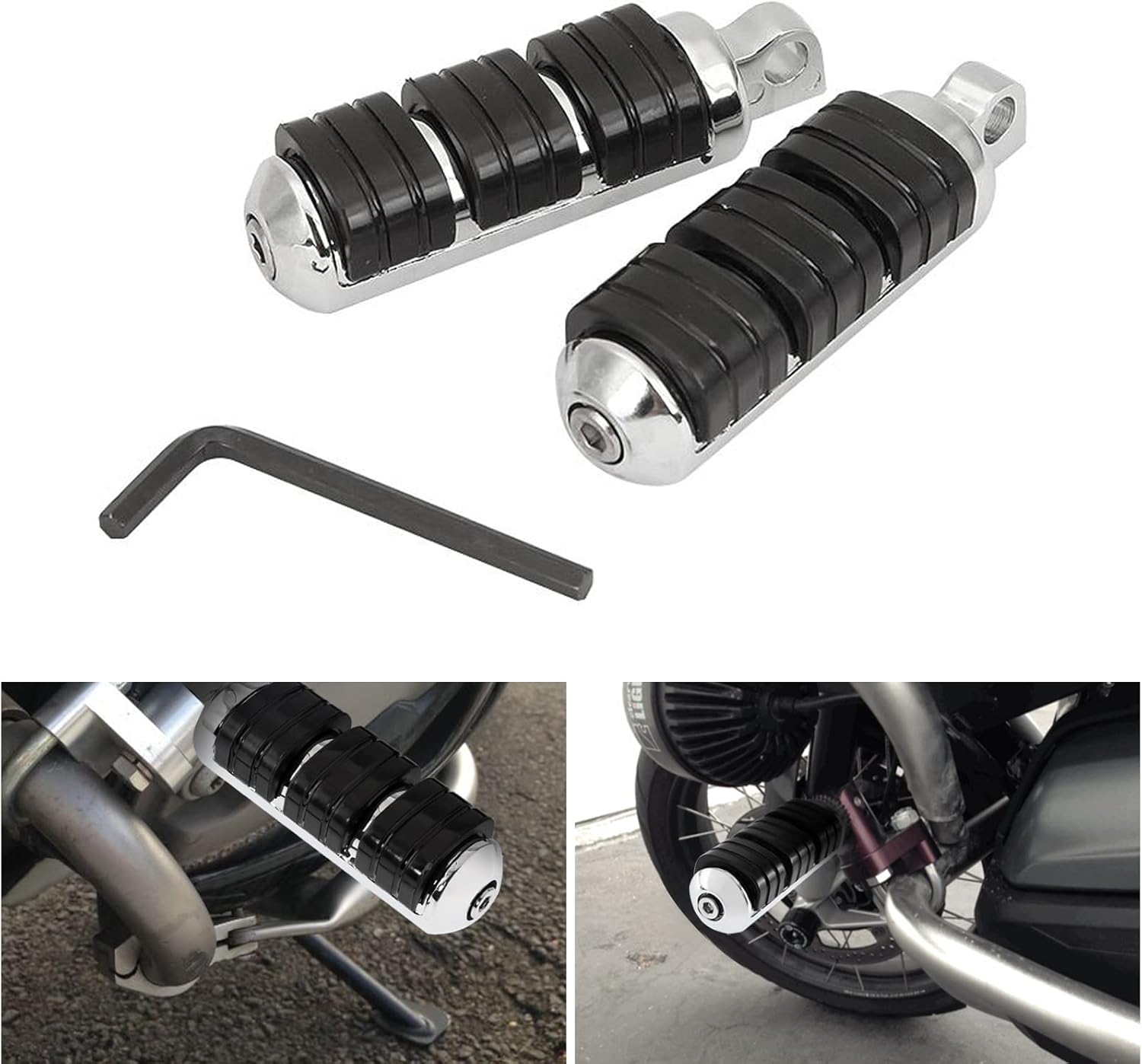 Amazon.com: OXMART Motorcycle Foot Pegs, Engine Guard Bar Highway Foot ...