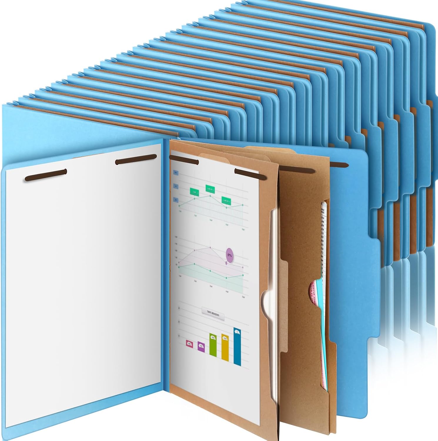 Amazon.com : Skyygemm 36 Pcs Classification Folder Letter Size,2 Pocket ...