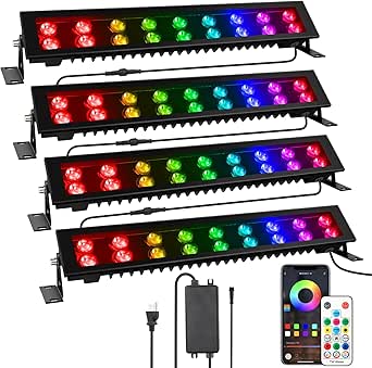Amazon.com: LED Stage Wash Light Bar - YeeSite 72W RGB Dimmable Stage ...