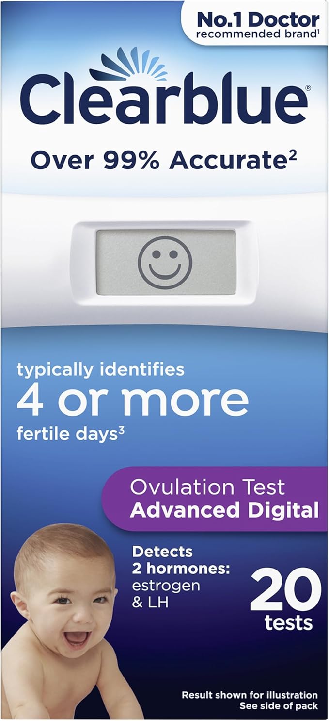 Amazon.com: Clearblue Advanced Digital Ovulation Test-Pack of 20 Sticks ...