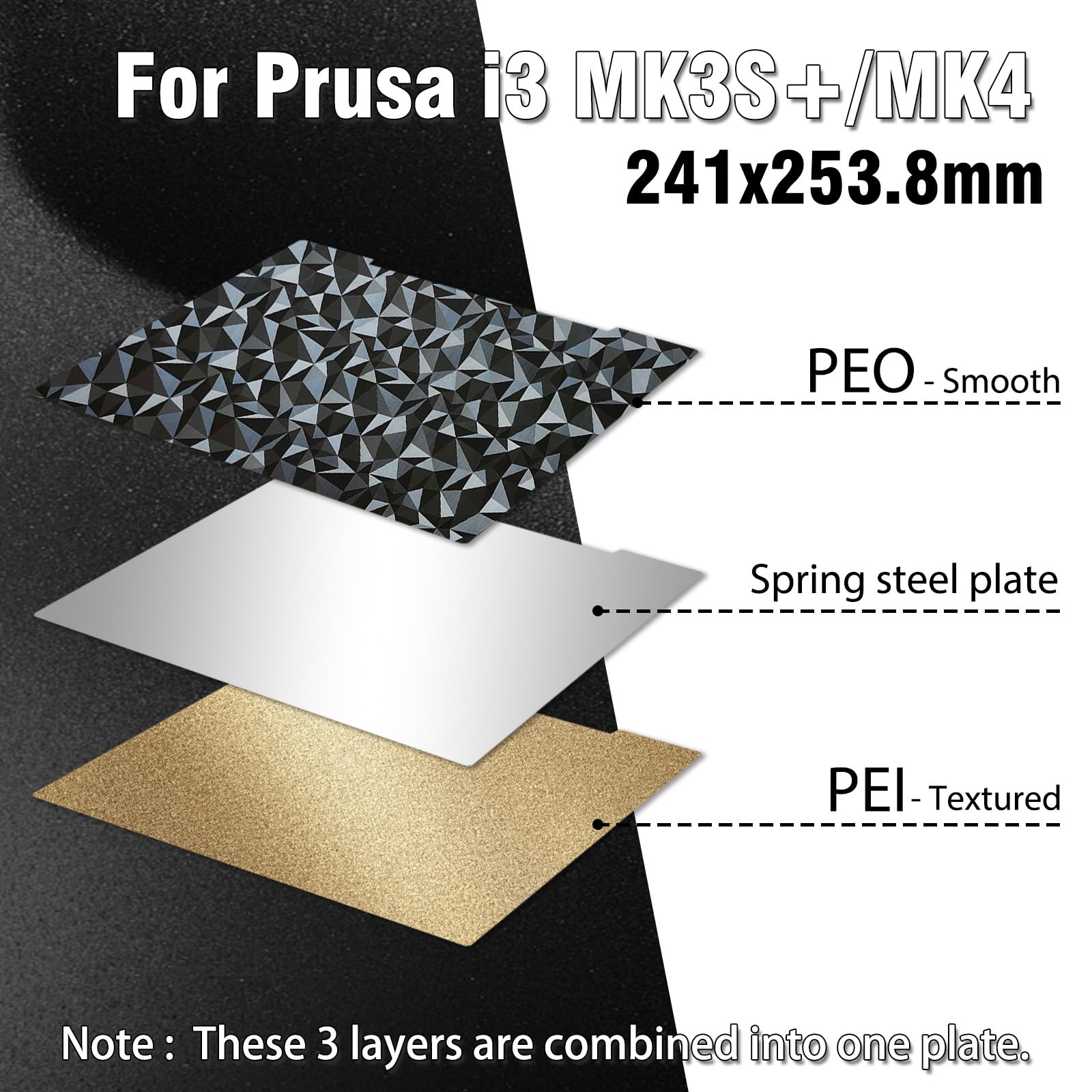 Snapklik.com : Smooth PEO And Textured PEI Sheet Spring Steel Flexible ...