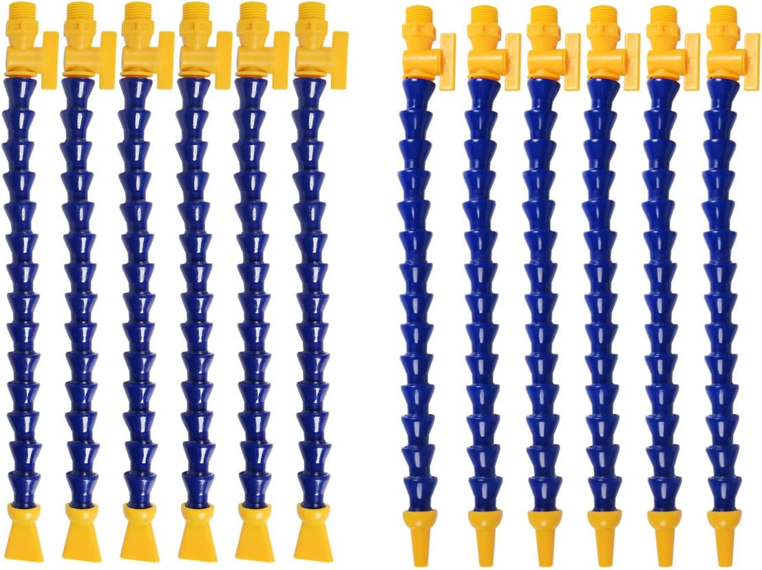 YXQ 12Pcs 1/2PT Flexible Water Oil Coolant Pipe Hose+Switch 16.2-inch ...