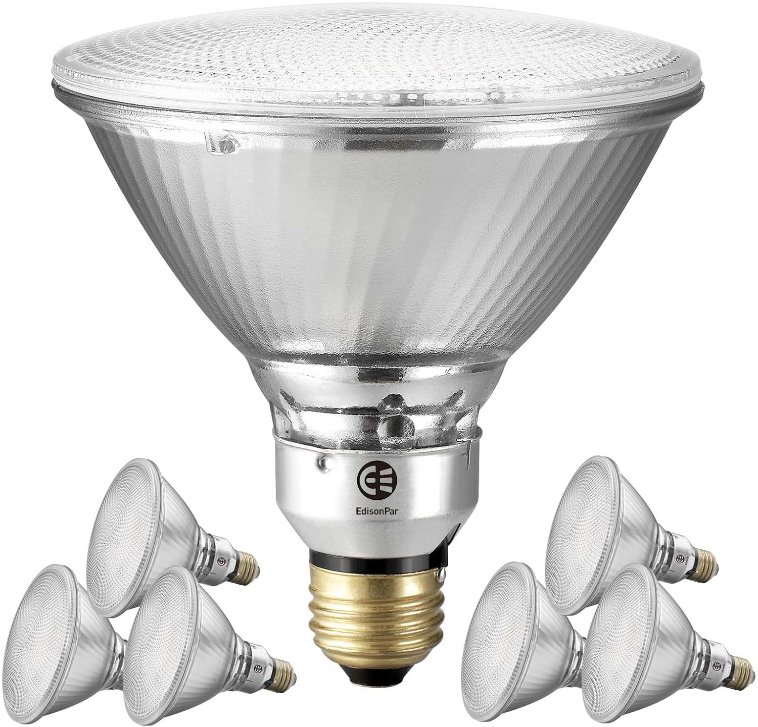 EdisonPar PAR38 Full Glass Commercial Grade LED Light Bulb, 14W=120W ...