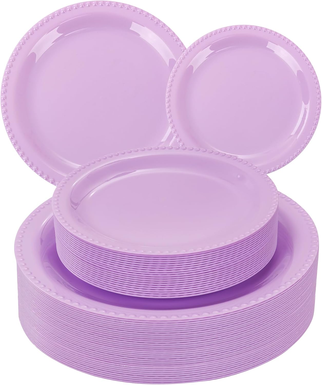 Amazon.com: WELLIFE 60PCS Purple Plastic Plates,Include 30 PCS 10.25 ...