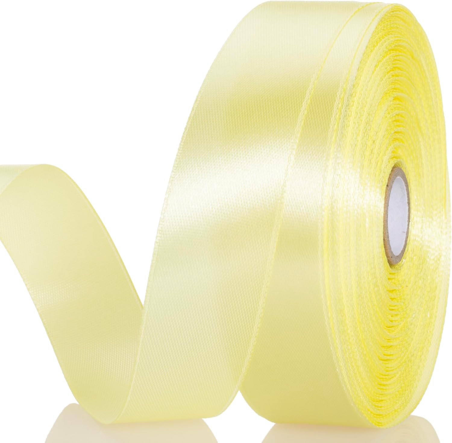 Amazon.com: YASEO 1 Inch Baby Maize Solid Satin Ribbon, 50 Yards Craft ...