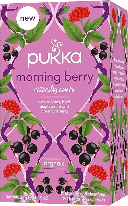 Pukka Herbs | Morning Berry Organic Herbal Tea Box | Infused With ...