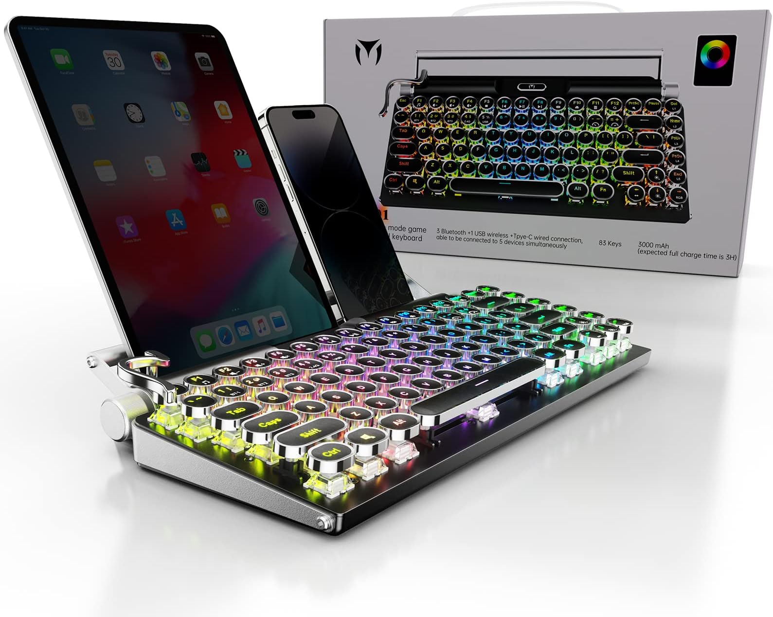 Amazon.com: Mechanical Feel Typewriter Keyboard Retro Steampunk ...