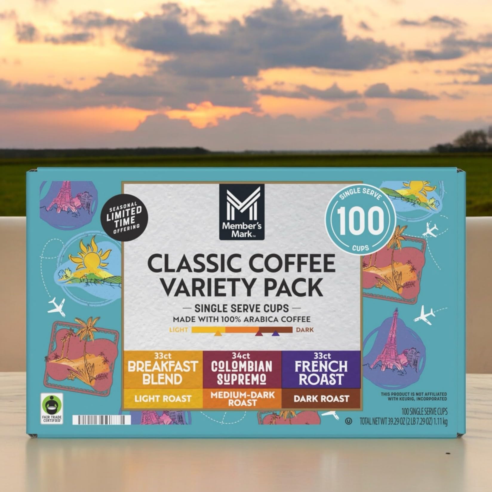 Amazon.com: generic Member Mark Classic Coffee Pods, Variety Pack, 100 ...