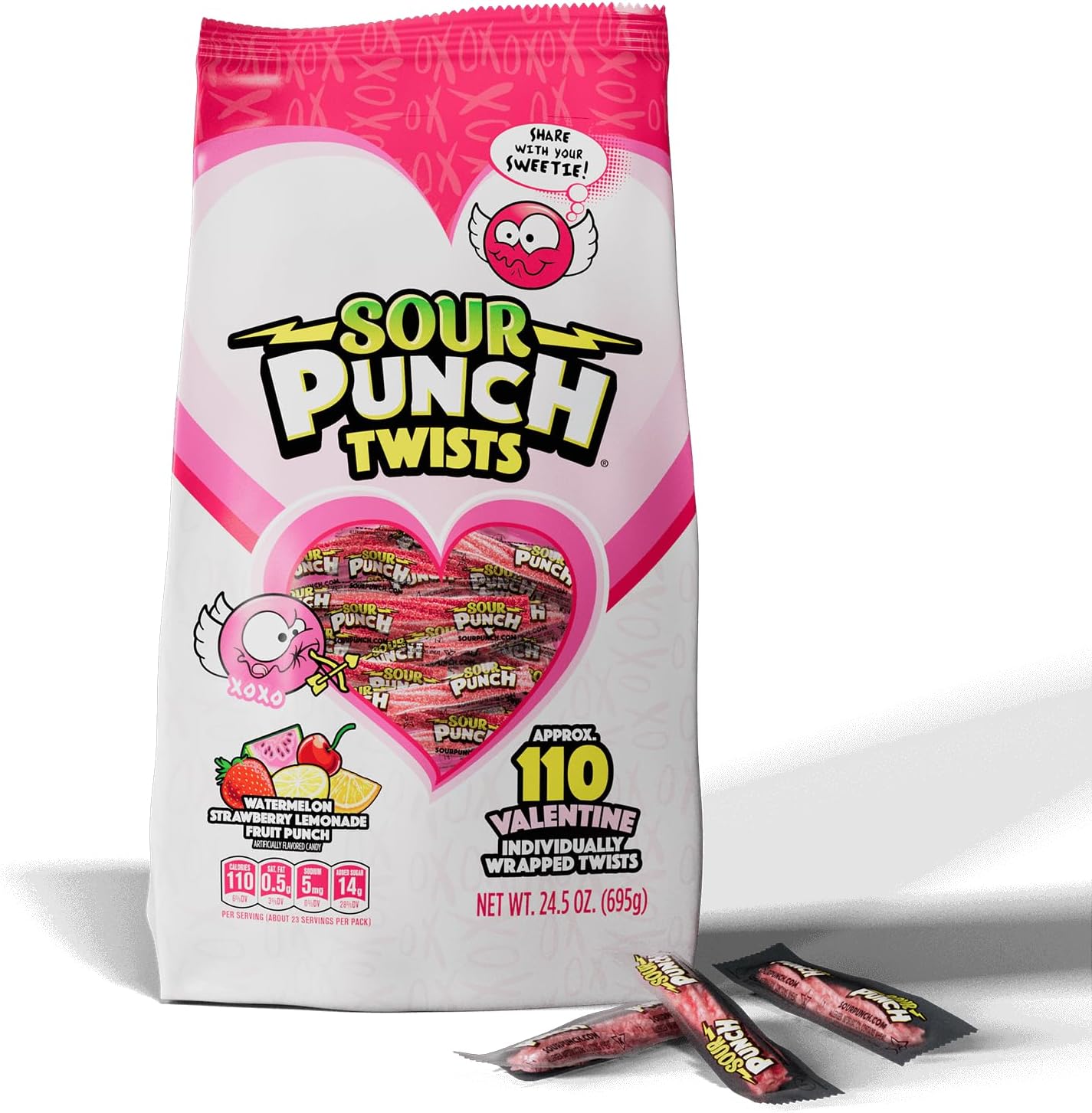 Amazon.com : Sour Punch Twists, 6" Individually Wrapped Soft & Chewy ...