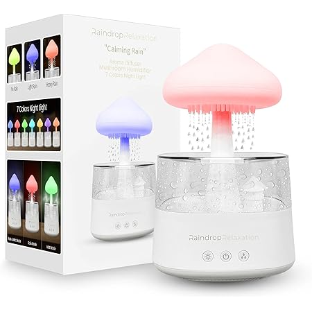 Amazon.com: RaindropRelaxation - Mushroom Rain Humidifier – Water Drip ...