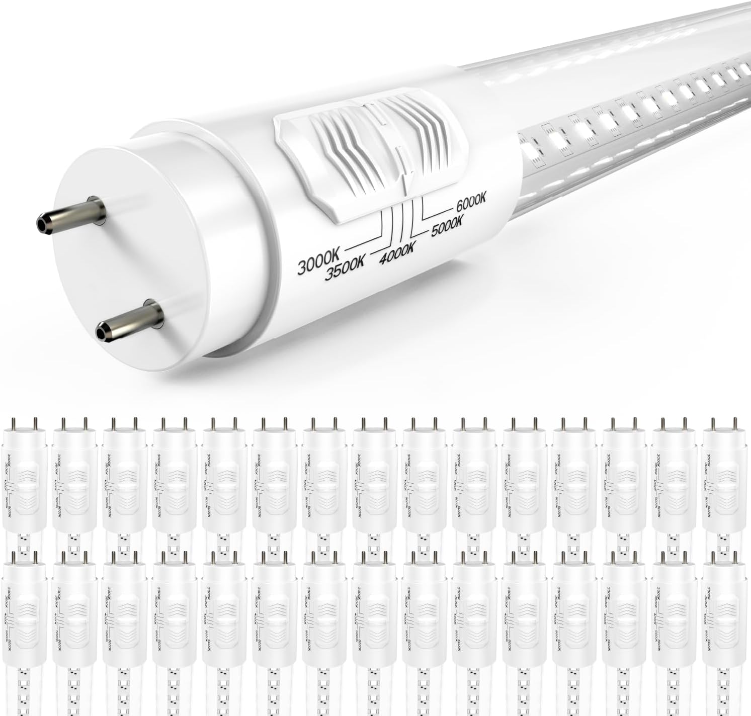 Sunco 30 Pack T8 LED Bulbs 4 Foot, LED Fluorescent Tube Replacement ...