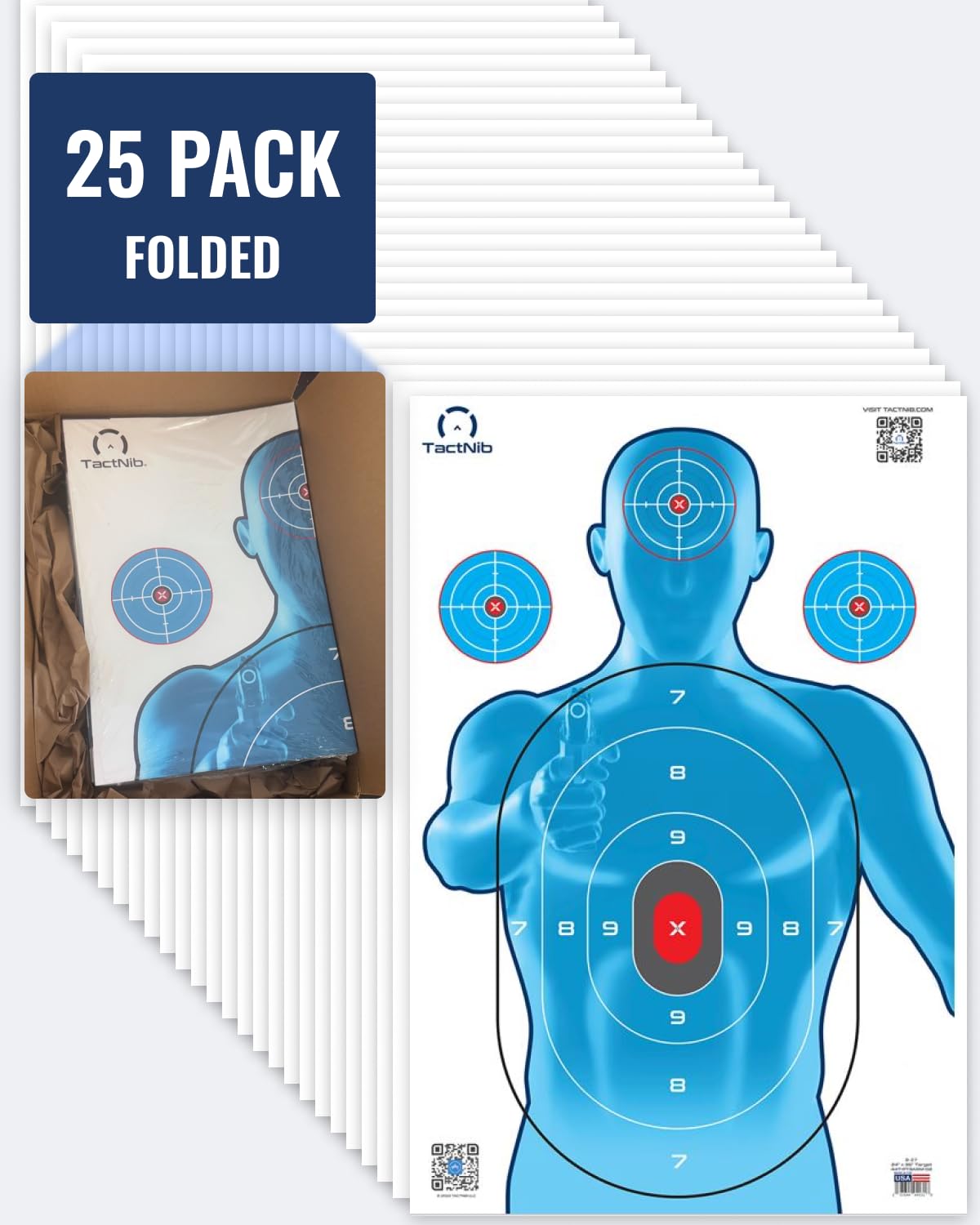 Snapklik.com : Full-Size Silhouette Paper Targets - 24 X 36 Inch - Made ...