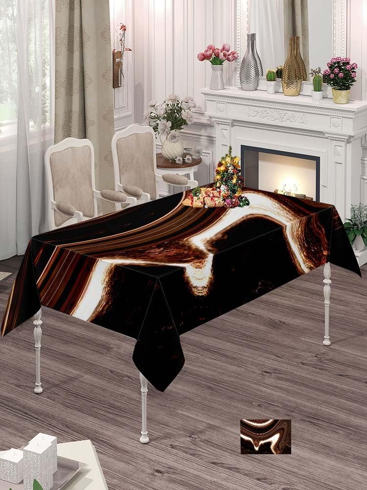 Amazon.com: Pamime Modern Tablecloth Abstract Ocean Art Natural Luxury ...