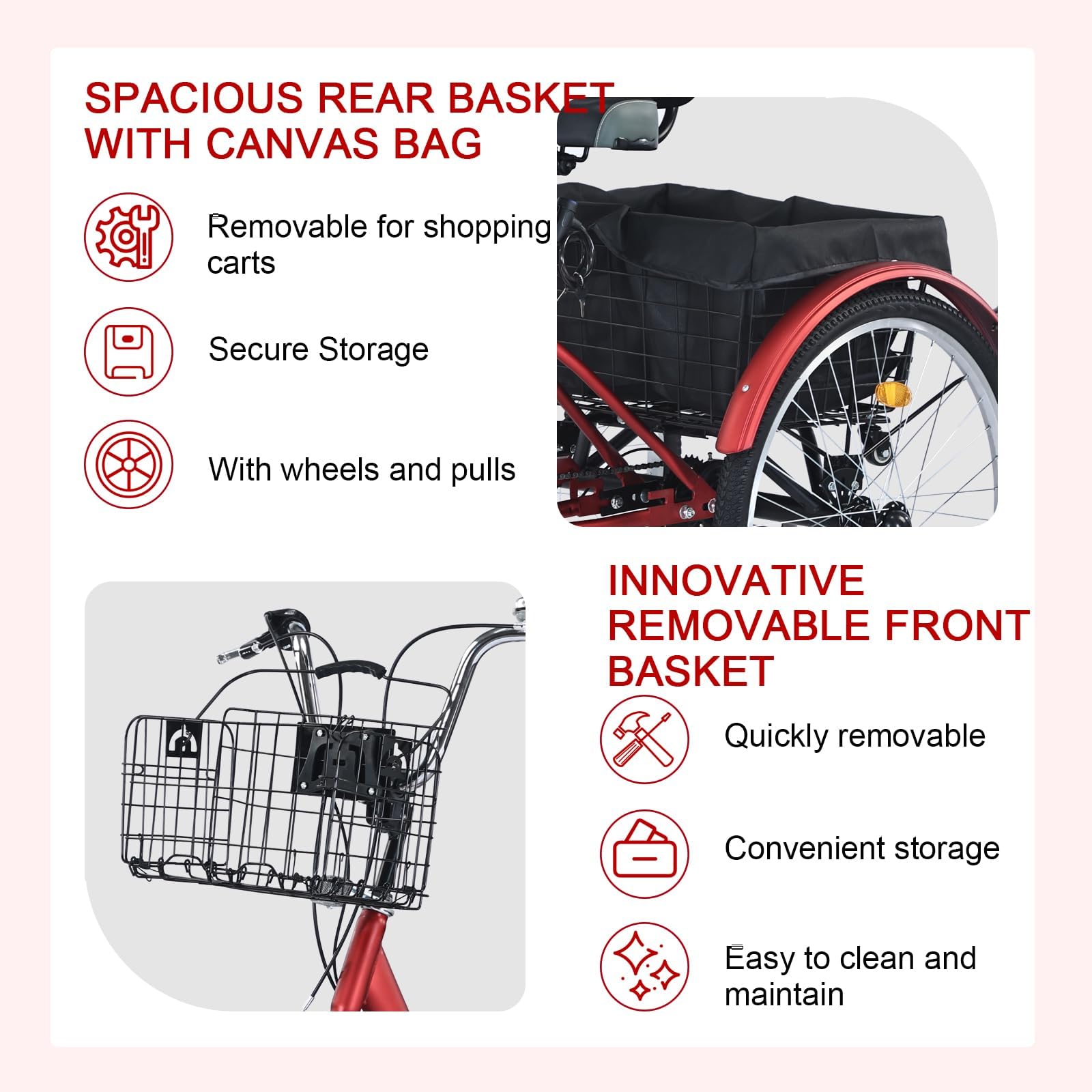 Target Tricycles For Sale 26 Inch Folding Adult Tricycle 7 Speed Trike ...