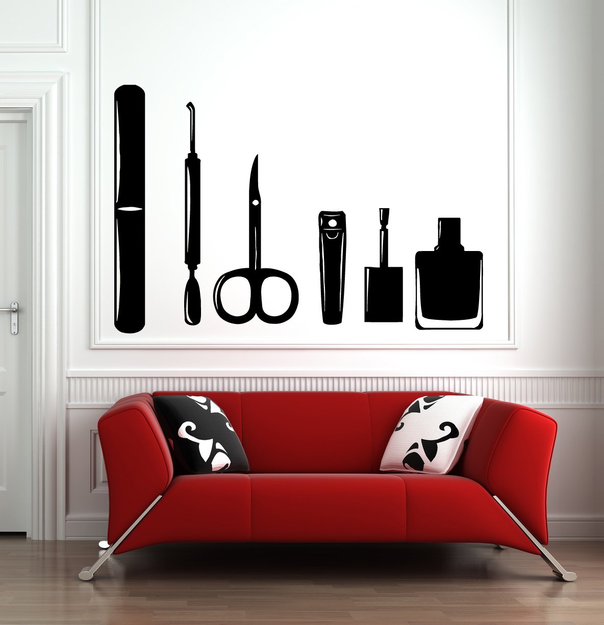 Amazon.com: Wall Window Decal Sticker Nail Salon Nails Nail Art Polish ...