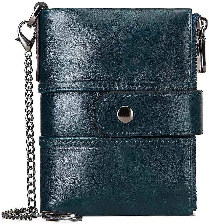 Womens Purse Wallet RFID Blocking Real Leather Ladies Purses with Chain ...