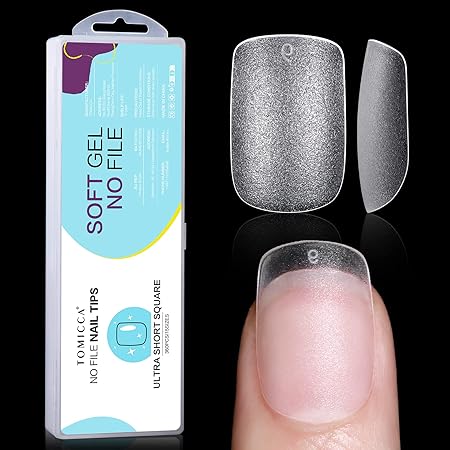 Amazon.com: BTArtbox Extra Short Square Nail Tips - 15 Size Short ...