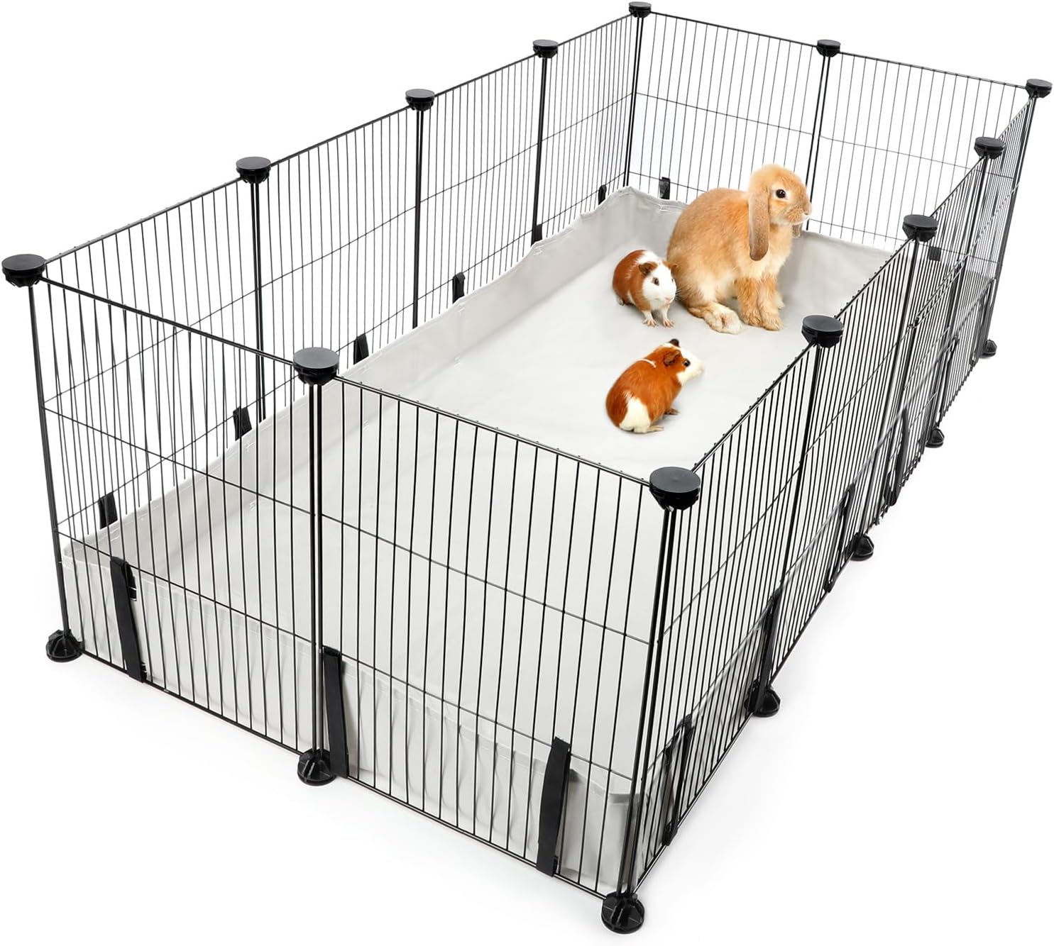 FHTONGE Large Guinea Pig Cage with Bottom Trap, 8 Sq Ft Guinea Pig ...