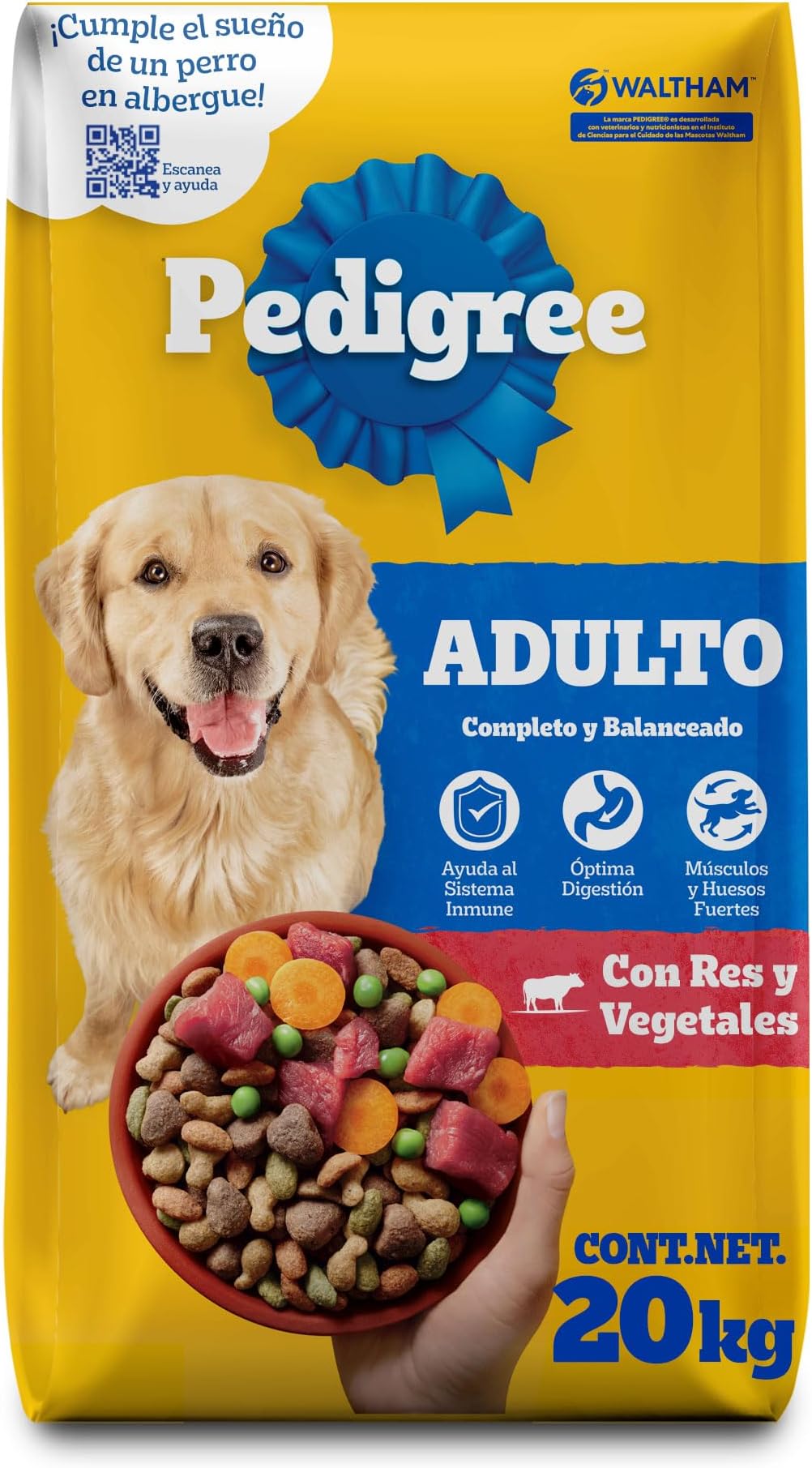 Pedigree Croquetas para Perros Adultos Sabor Res y Vegetales 20kg ...