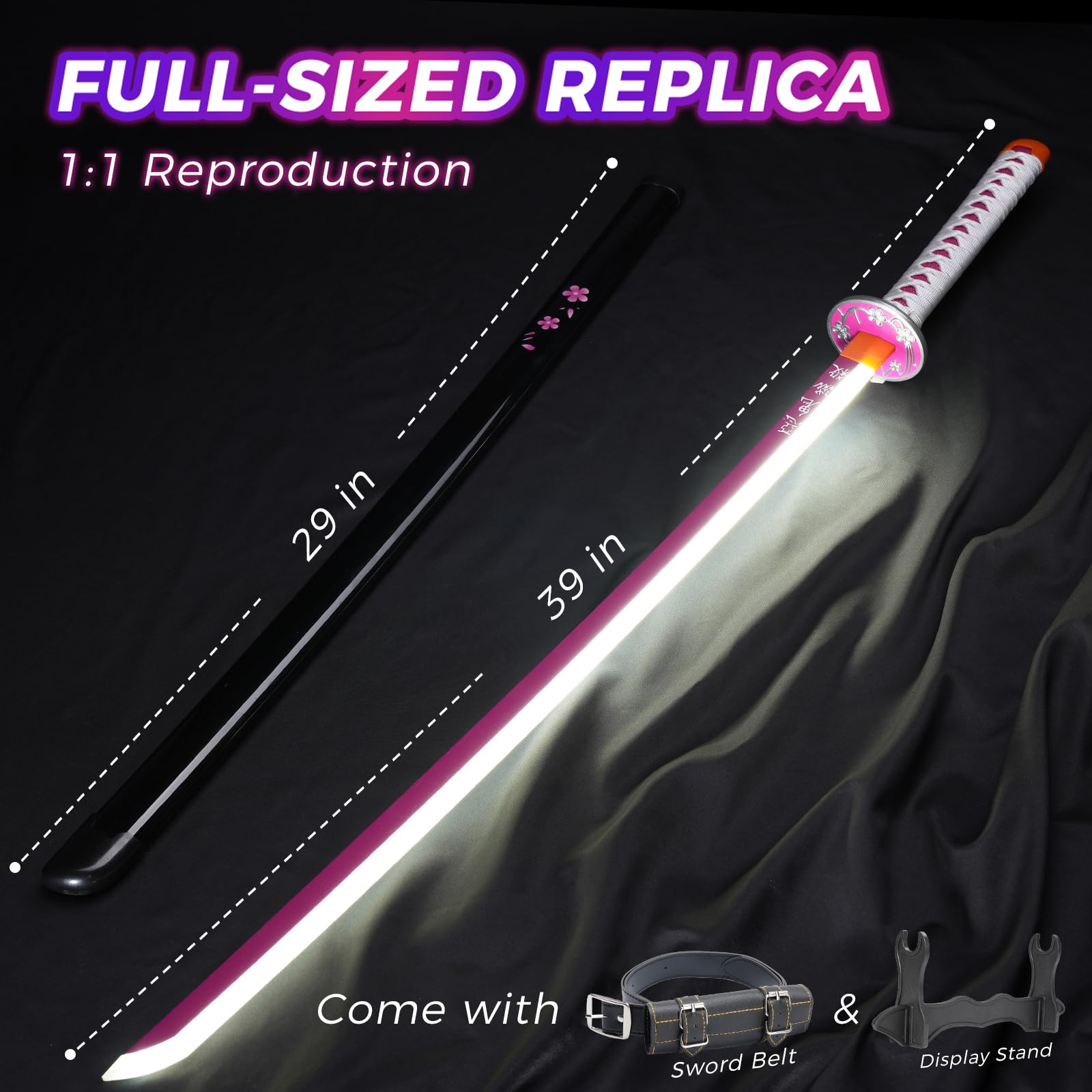 Snapklik.com : Cold Blade Light Up Sword Kanao Sword - Rechargeable, 40 ...