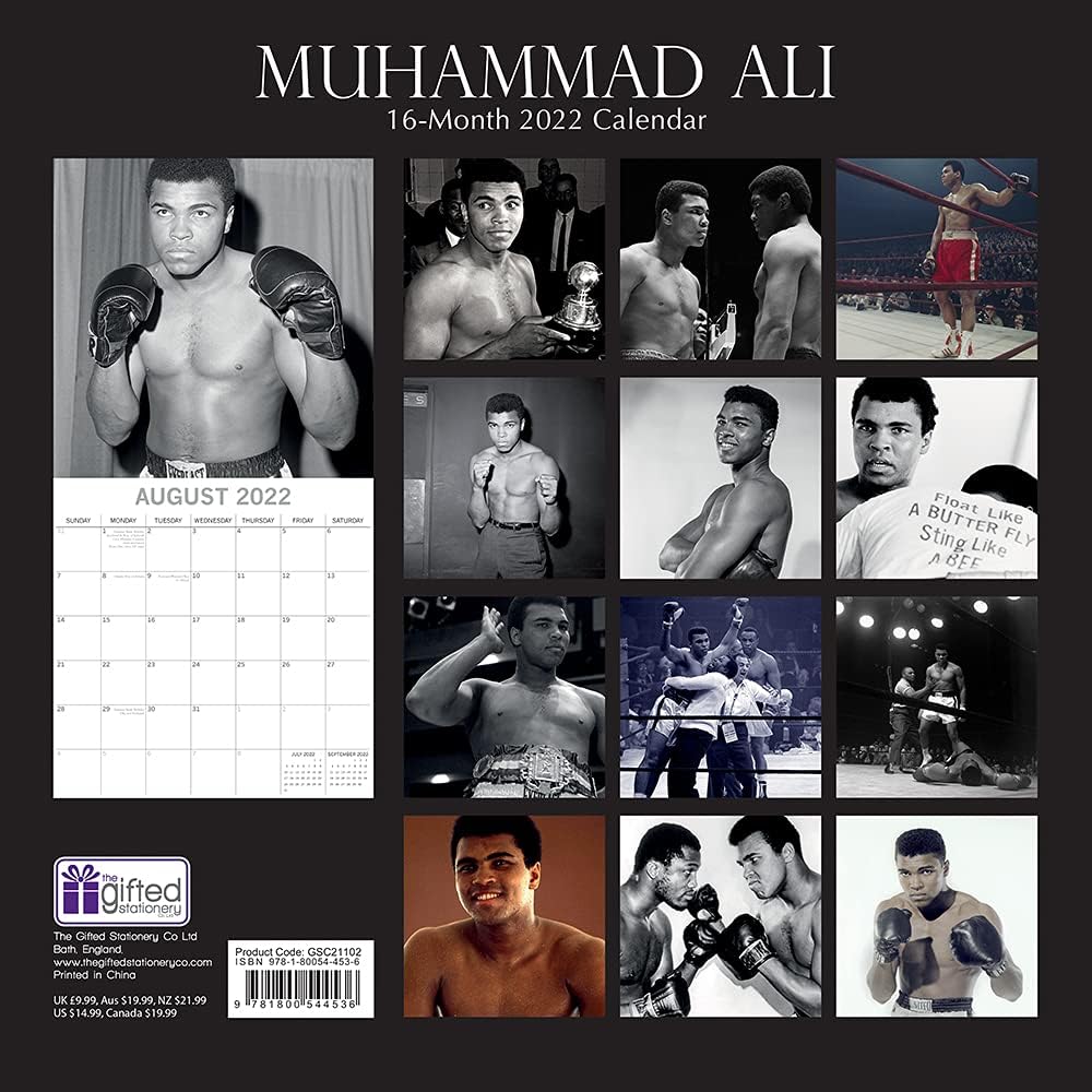 2022 Square Wall Calendar – Boxing Legend, 12 x 12 Inch Monthly View ...