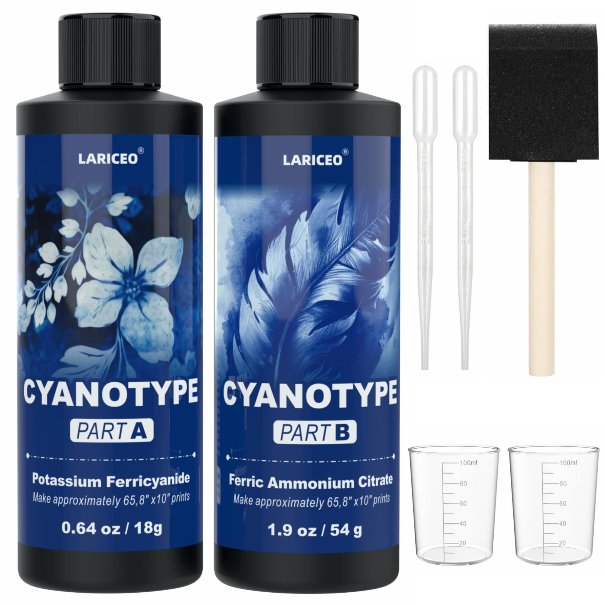 Lariceo Cyanotype Sensitizer Kit 16oz Cyanotype Kit 2 Part Sensitizer ...