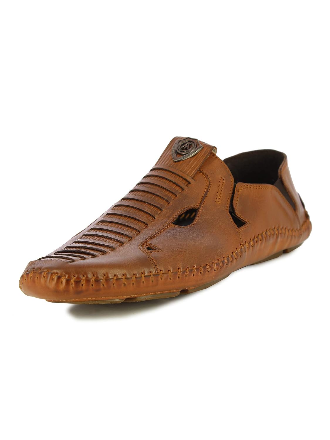 Buy ALBERTO TORRESI Mens Tan Adam Sandals (Numeric_10) at Amazon.in