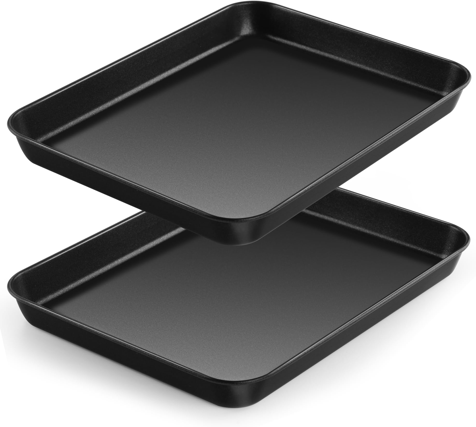 KEILEOHO 6 PCS 24 x 18 x 2cm Black Essentials Baking Tray Set, 9.4 x 7 ...