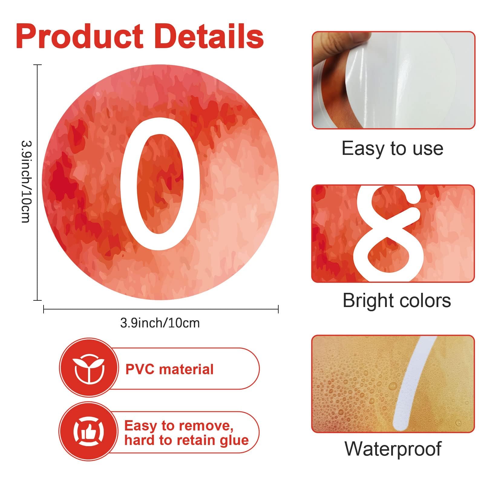 Snapklik.com : 48PCS Watercolor Numbers Stickers Classroom Decorations ...