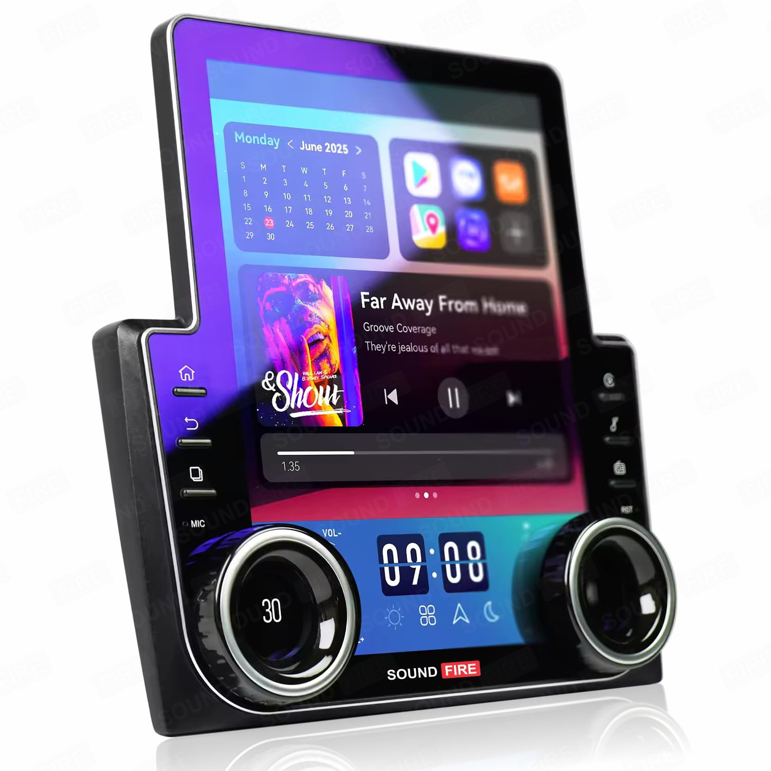 SOUND FIRE NEXGeneration 9.7 Inch 2K Diamond 4GB RAM / 64GB ROM with Android Auto/CarPlay/360 ...