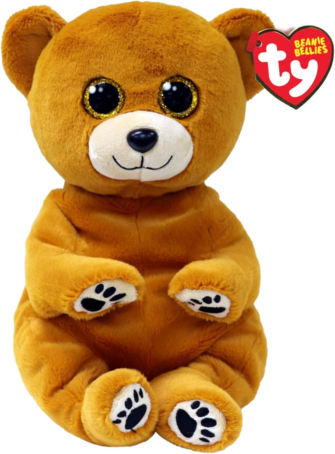 TY Duncan Bear Beanie Bellies Medium 24cm - Squishy Beanie Baby Soft Plush Toys - Collectible ...