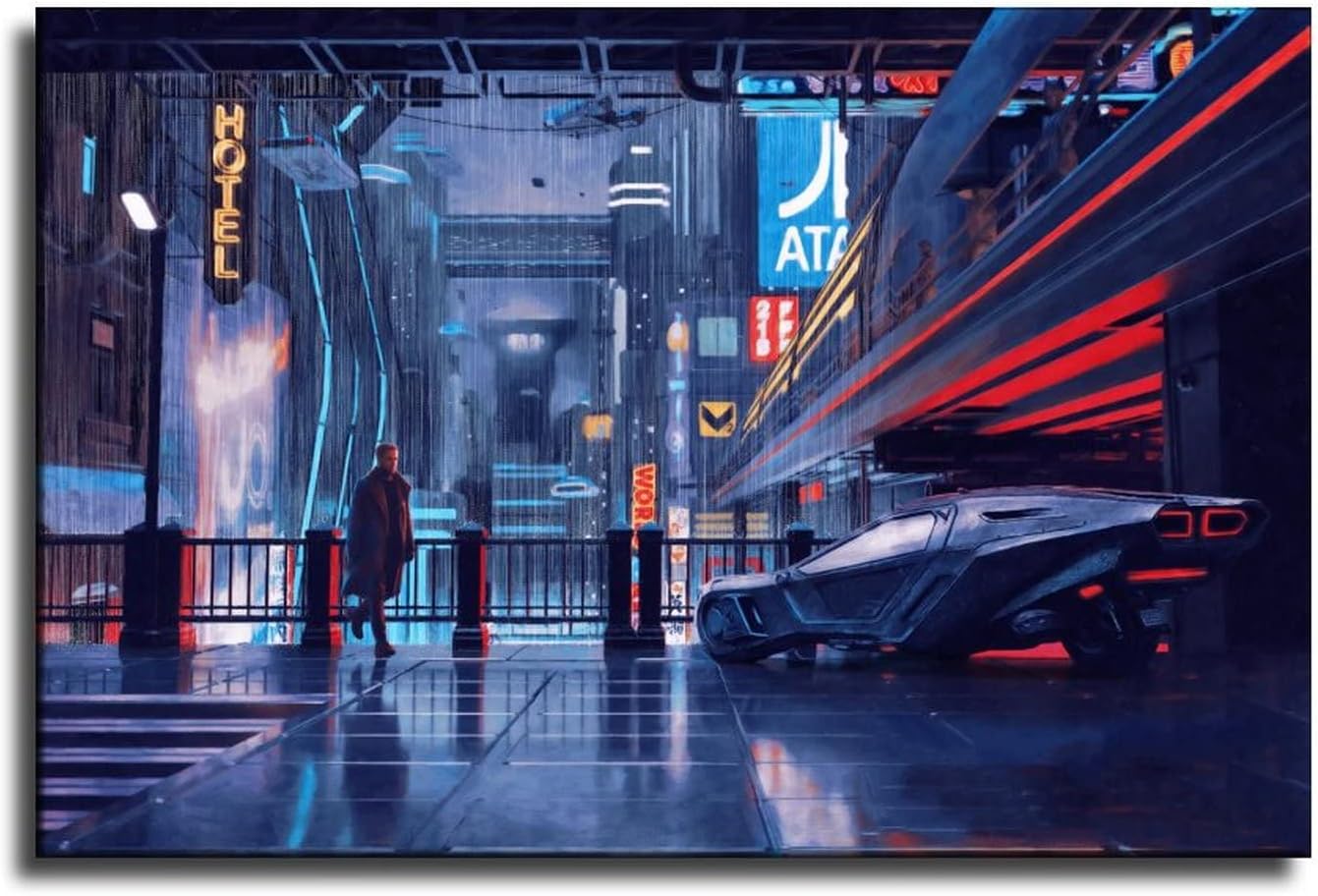 Amazon.com: Blade Runner Scenic Scene Canvas Art Poster and Wall Art ...