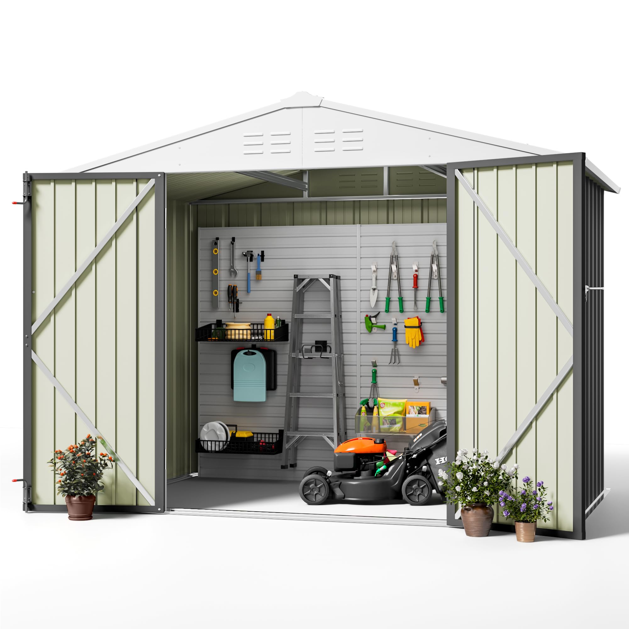Snapklik.com : Greesum Outdoor Storage Shed 6 X 8 Ft. Utility Tool Shed ...