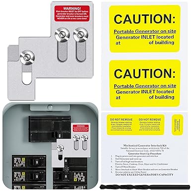 Generator Interlock Kit for Square D QO or Homeline 100 or 125 Amp ...