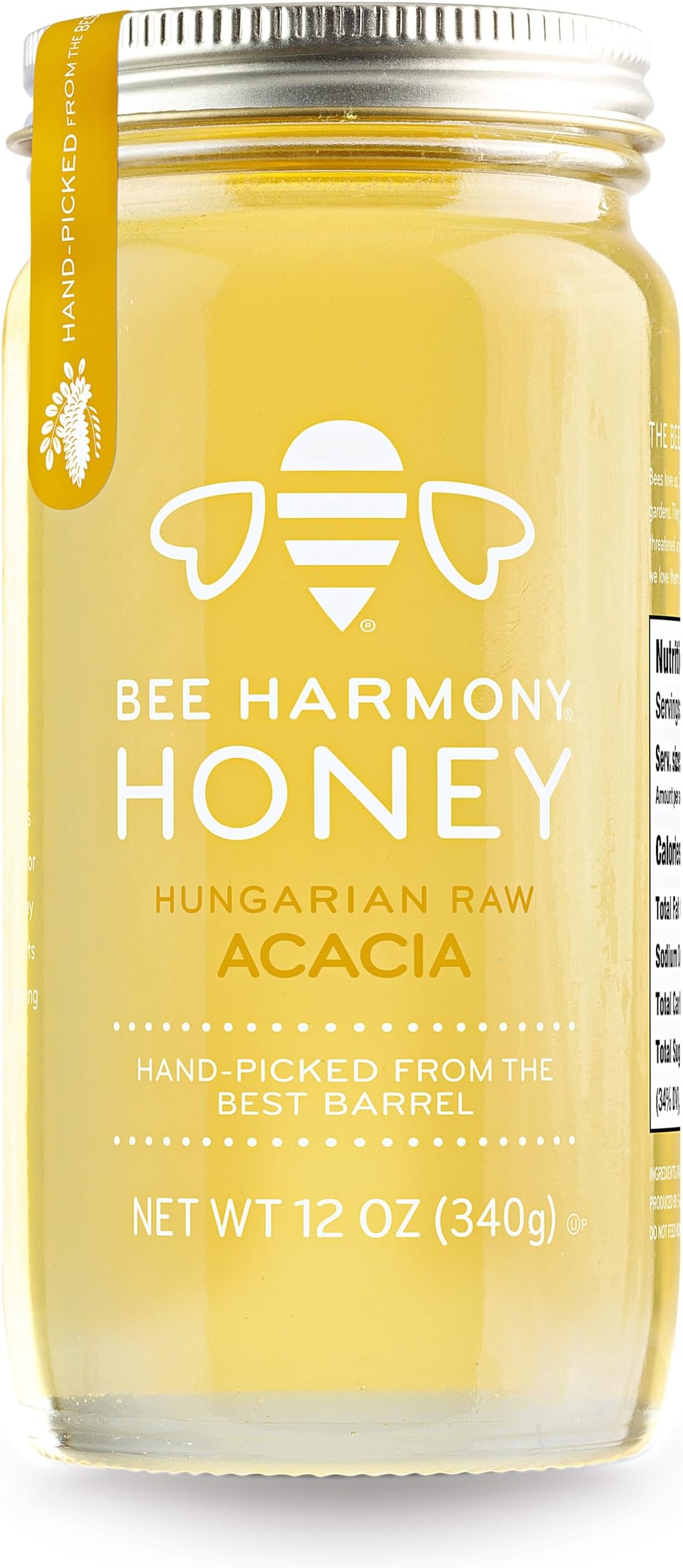 Amazon.com : Bee Harmony Hungarian Raw Acacia Honey, 12 Ounce : Grocery ...