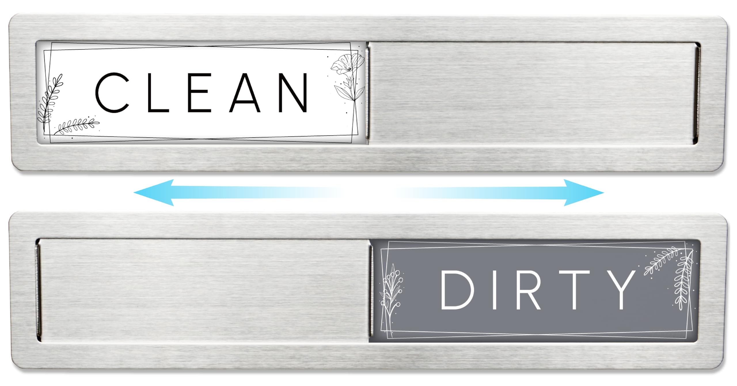 Amazon.com: Stainless Steel Dishwasher Magnet Clean Dirty Sign, Premium ...