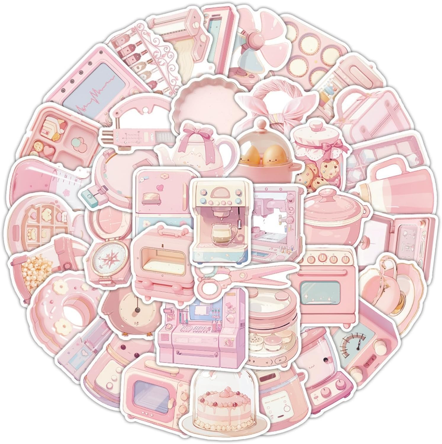 Amazon.com: 60PCS Pink Baking Stickers, Cute Cooking Food Stickers for ...