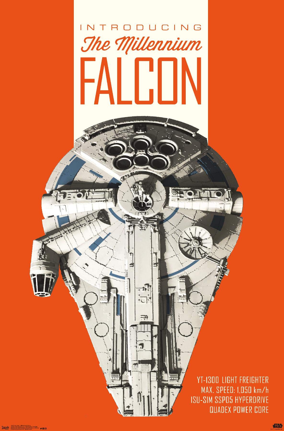 Amazon.com: Trends International Star Wars: Solo-Millennium Falcon Wall ...