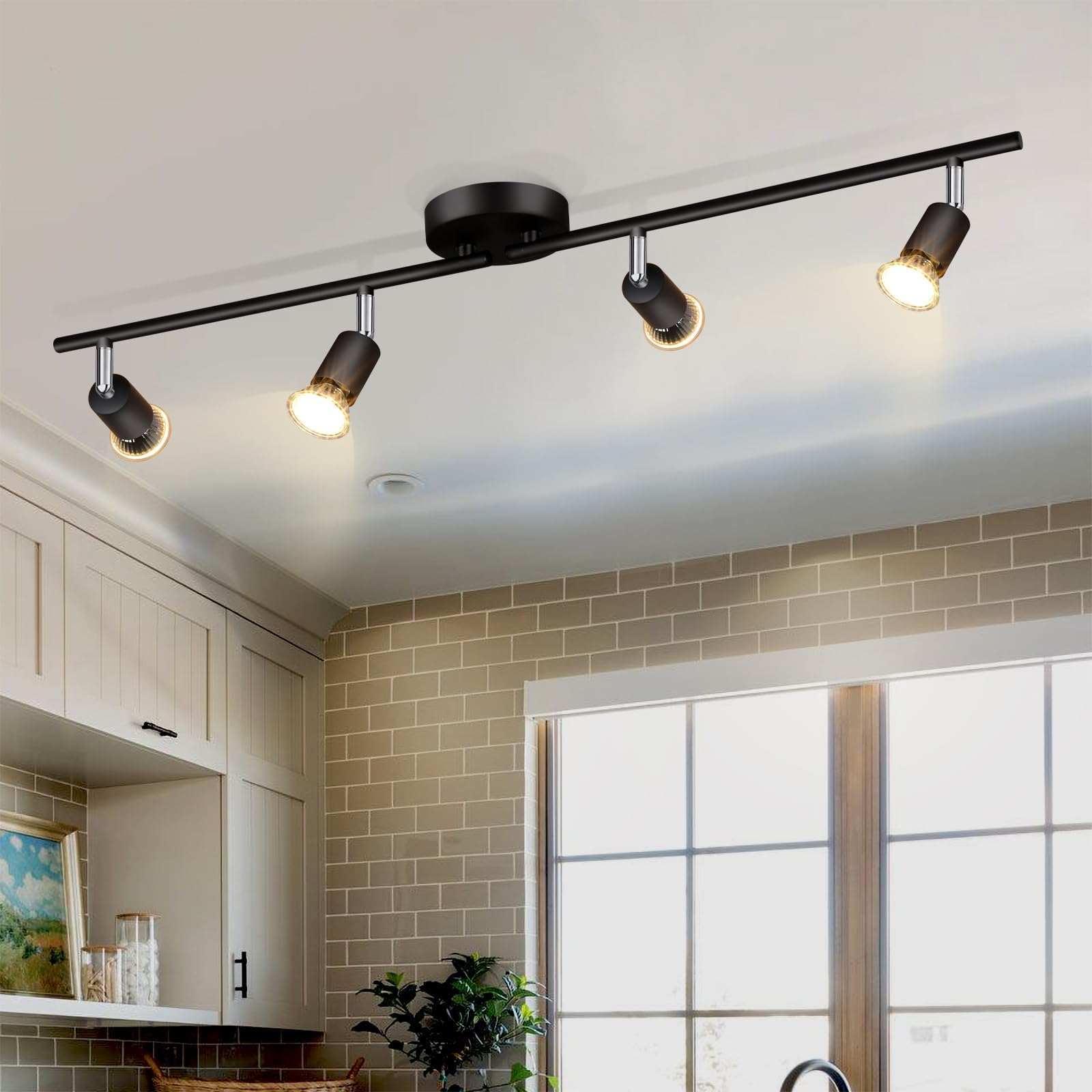 Aigostar Kitchen Lights Ceiling, 3 Way Spotlight Ceiling Lights, GU10 ...