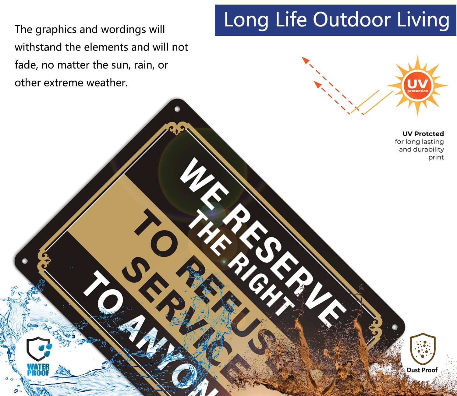 Buy We Reserve The Right to Refuse Service to Anyone Signs 10x7 Signs ...