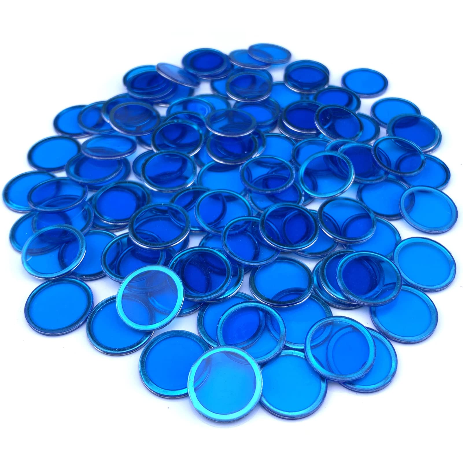 Amazon.com: Dacefloy Magnetic Bingo Set -100 PCS Blue Metal Ringed ...